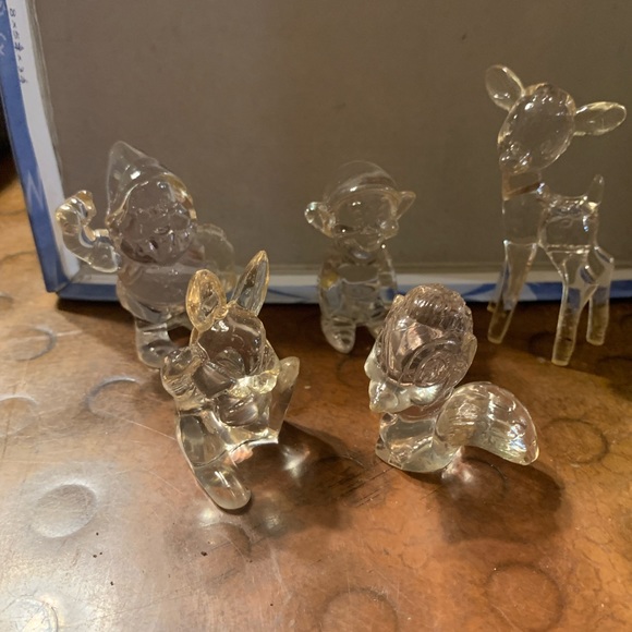 Disney | Toys | Vintage 96s Iridescent Disney Clear Lucite Figures ...